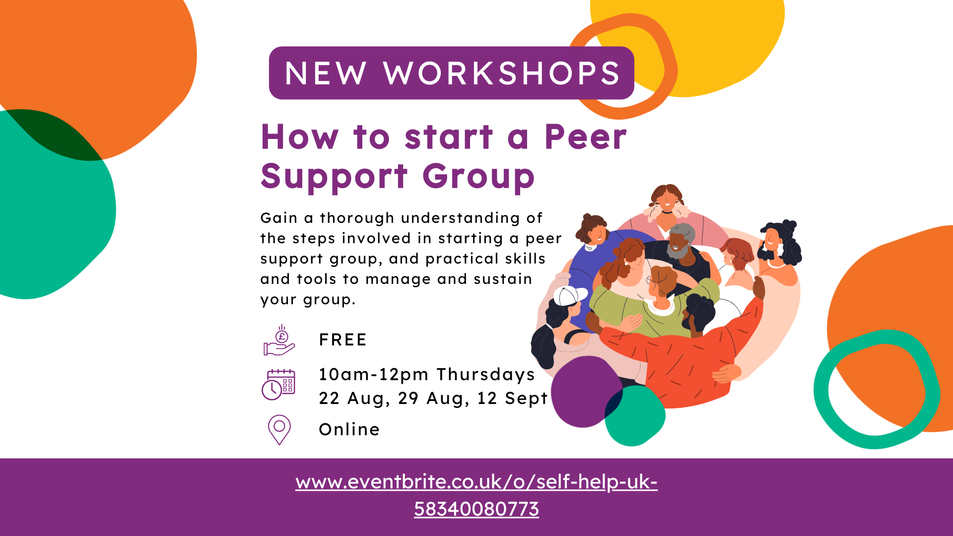 NEW: "How To Start A Peer Support Group" Workshops | Self Help UK